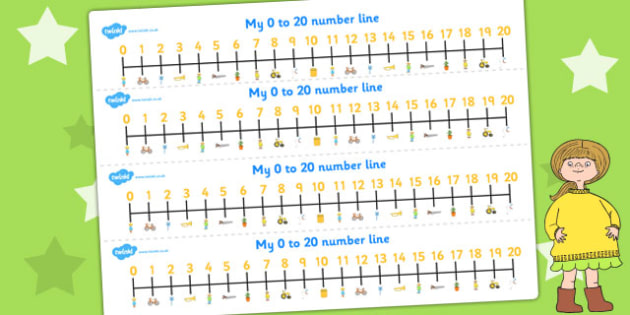 FREE! - Number Lines 0-20 to Support Teaching on Titch