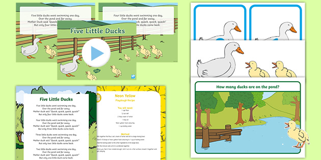 Five Little Ducks Counting Activity Resource Pack
