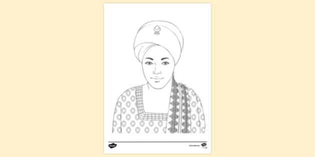 FREE! - Sikh Woman with Turban Colouring | Colouring Sheet