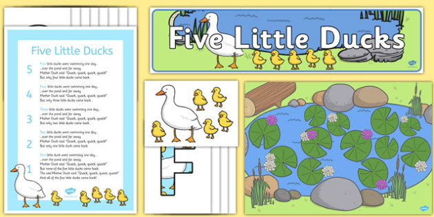 Five Little Ducks Ready Made Display Pack (teacher made)