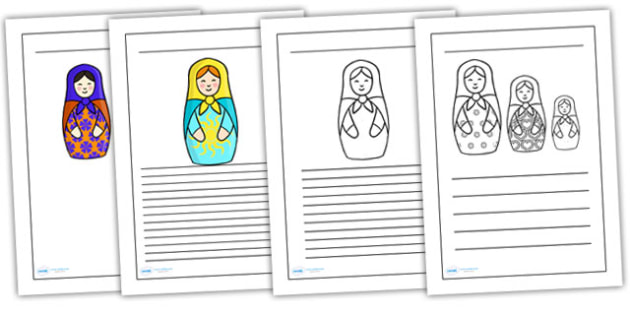 FREE! - Russian Doll Writing Frames (teacher made)