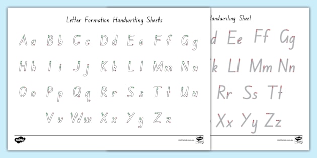 Az Handwriting Worksheet Free TAS Modern Cursive Font Handwriting