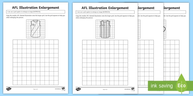 AFL Illustration Enlargement Worksheet / Worksheets - ACMMG115 ...
