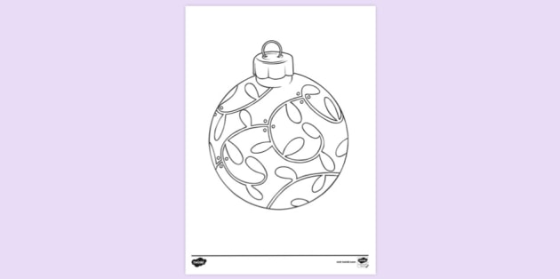 FREE! - Christmas Bauble Pattern Colouring | Colouring Sheets