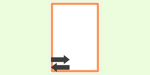 FREE! - Simple Blank Left and Right Arrows Page Border | Twinkl
