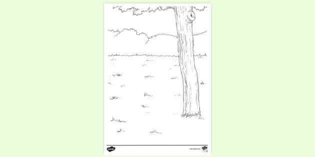 FREE! - Tree Background Colouring Sheet | Colouring Sheets