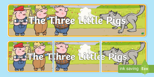The Three Little Pigs Display Banner (teacher made)