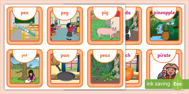 Learning the Letter 'p' Flashcards (teacher made)