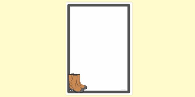 FREE! - Safety Boots Page Border | Page Borders | Twinkl
