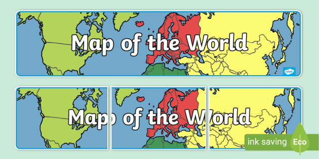 Map of the World Display Banner (teacher made)