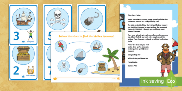 * NEW * Treasure Counting Trail Activity - Fun Learning Resource