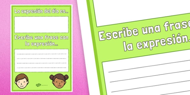 La expresión del día es... Poster Spanish (teacher made)