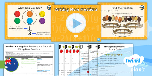 Year 2 Fractions And Decimals Write Simple Fractions 2 Lesson