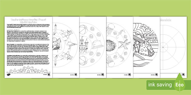 Summer Themed Primary Mindful Mandalas - K-3 (teacher made)