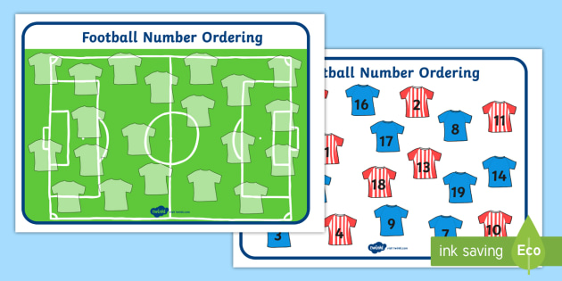 Football Strip Number Ordering (teacher made)
