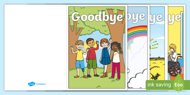 Goodbye Cards for Toddlers | Primary Resources