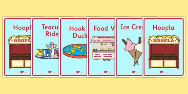 The Fairground Role Play Display Posters (teacher made)