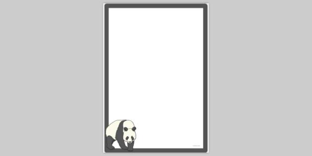 FREE! - Panda Page Border | Page Borders | Twinkl