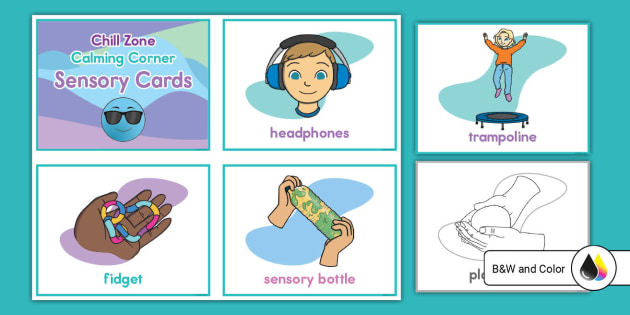 Chill Zone Calming Corner Sensory Cards (teacher made)