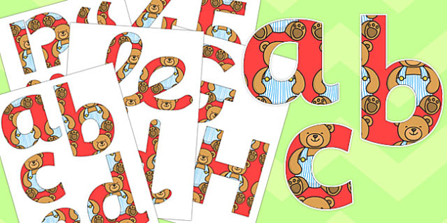 Teddy Bear Display Letters and Numbers Pack