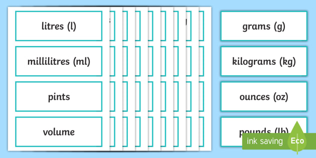 Year 5 2014 National Curriculum Measurement Vocabulary Cards - measure