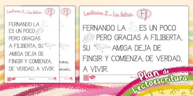 Lectura De La Letra F
