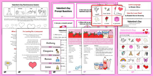 Care Home Valentine's Day Resource Pack (teacher made)