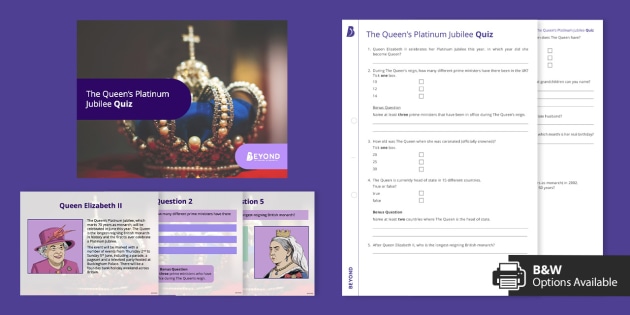 Queen’s Platinum Jubilee Quiz Questions And Answers - Twinkl
