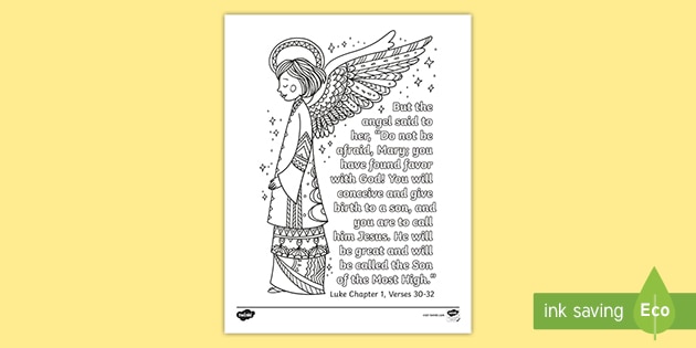 luke 1 coloring sheet
