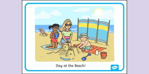 FREE! - Day at the Beach Display Poster | Primary Resources