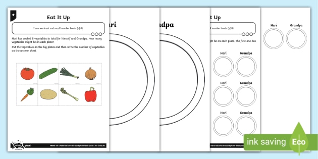 Deriving Number Bonds to Eight Differentiated Worksheet / Worksheets