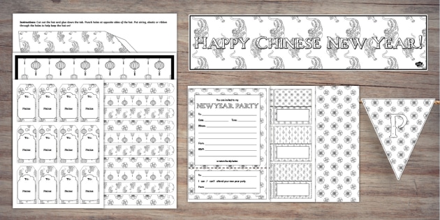 Chinese & Lunar New Year Colouring | Twinkl Party