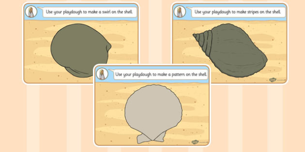British Seashell Playdough Mats (teacher made)