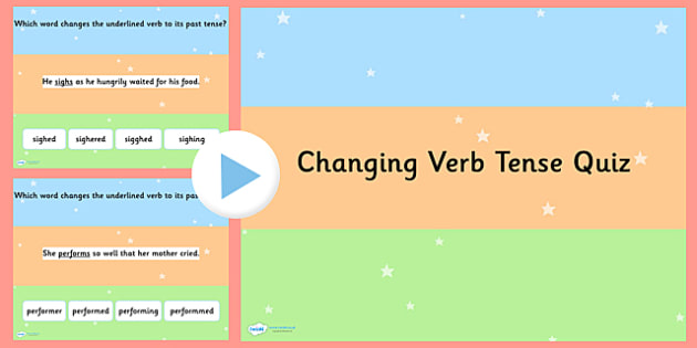 Changing Verb Tense by Adding ed SPaG PowerPoint Quiz - SPaG