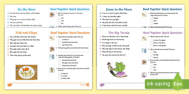 Phase 3 Phonetically-Decodable 60-Second Reads Pack 1