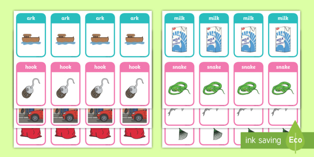 /k/ Final Sound Snap Card Game