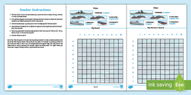 FREE! - Editable Find and Sink Game (teacher made)