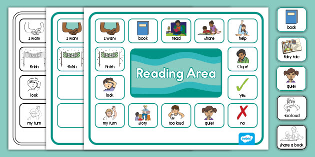 Reading Area Communication Board (Teacher-Made)