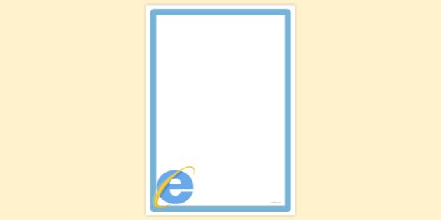 FREE! - Simple Blank Internet Symbol Page Border