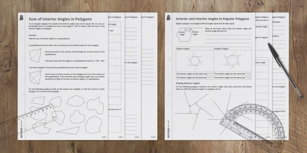 👉 Discovering Interior Angles in Polygons (teacher made)