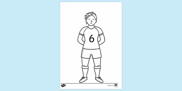 Rugby Player 6 Colouring Sheet | Colouring Sheet