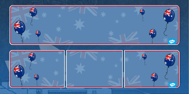 Australia Day Editable Display Banner - Festivals and Events