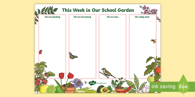 This Week in Our School Garden Display Sign (teacher made)
