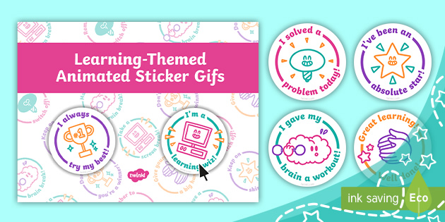 Learning-Themed Animated Digital Badges | Sticker Gifs