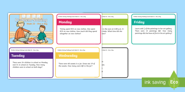 Week 23 - Problem Solving - One a Day Challenge Cards
