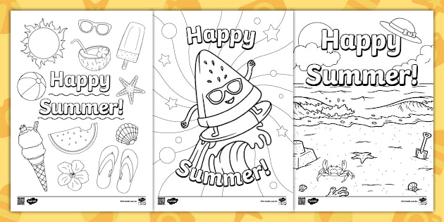 coloring pages kindergarten summer