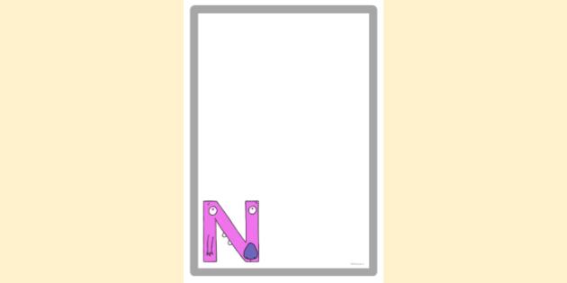 FREE! - Letter N Border | Page Borders | Twinkl