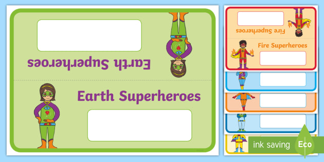 Superhero Themed Group and Table Signs