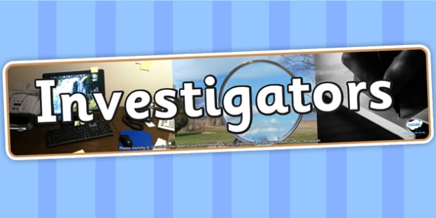 Investigators Photo Display Banner