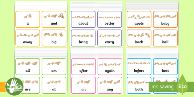 Sign Language Words - Auslan | Twinkl Australia
